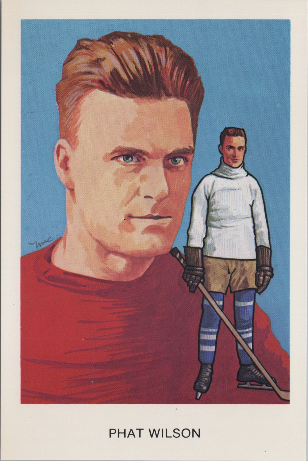 MR ALE Postcard 1983 Hockey Hall of Fame Series G.A (Phat) Wilson UNP ...