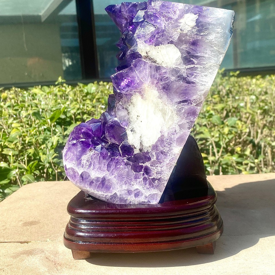 15.97LB Natural Brazilian Amethyst Crystal Point Stone Cluster Quartz ...