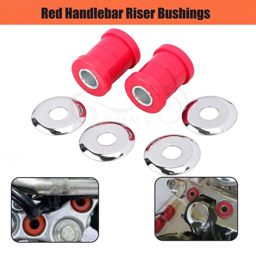 Red Handlebar Riser Bushings Fit For Harley Dyna 91-2016 FXD Sportster ...