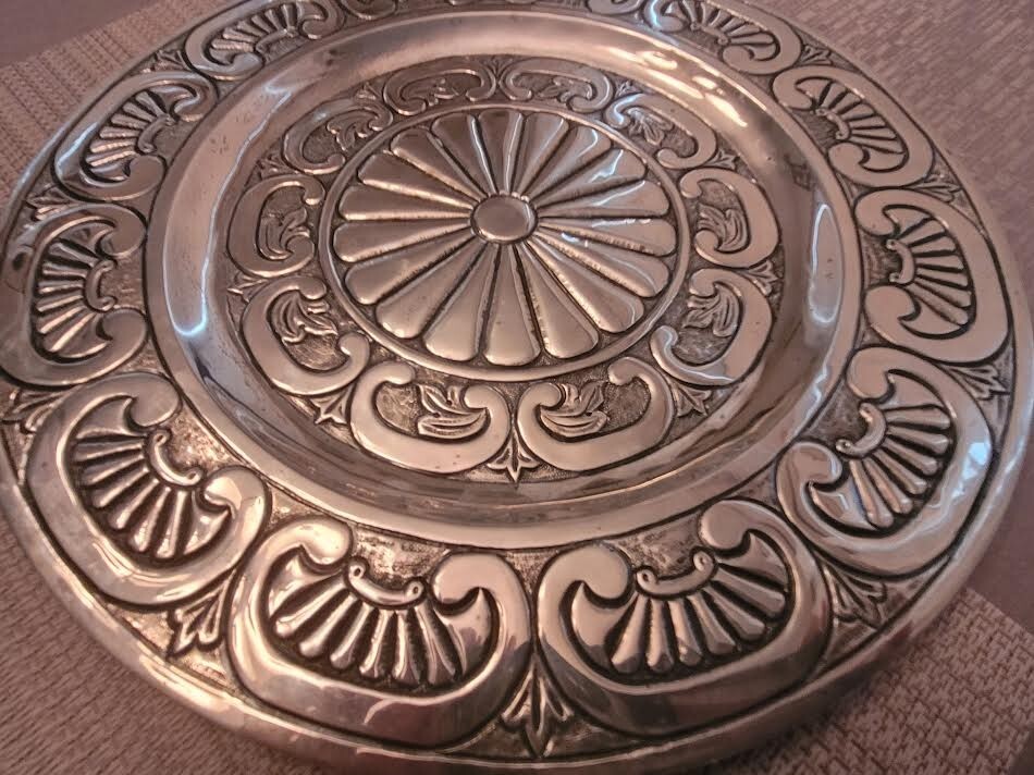 Large Sterling Silver Decorative Plate | eBay