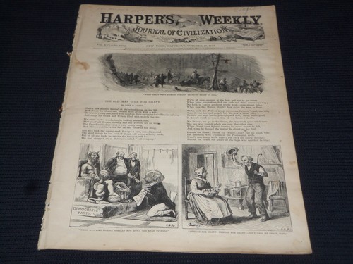 1872 OCTOBER 19 HARPER'S WEEKLY MAGAZINE NICE ILLUSTRATED ISSUE - O ...