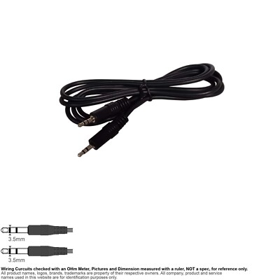Cable Audio Stereo Mini Plug Speaker 3.5mm 1/8" 6FT #102826 | eBay