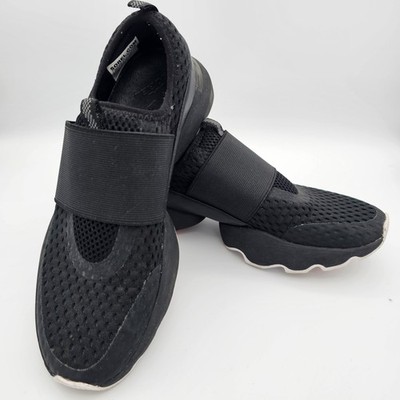 Sorel Kinetic Strap Slip On Sneakers Women’s 7 Black NL4076 Athleisure ...