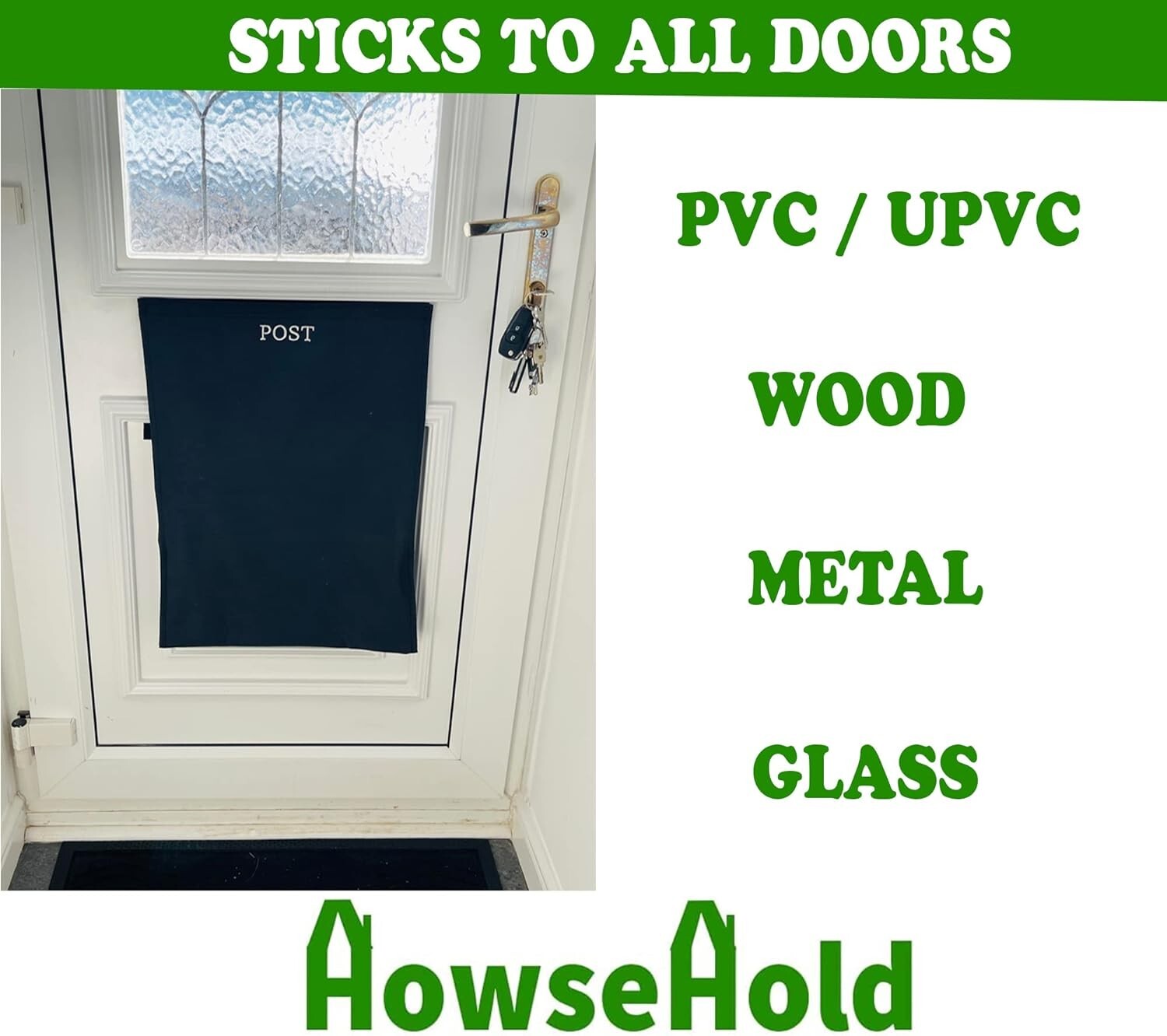 Post and Letter Catcher Bag [ Door Letterbox Cage Mail Catcher ] WHITE ...