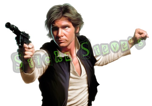 Han Solo with gun Star Wars Sticker Star Wars Vinyl Sticker Cool Decal ...