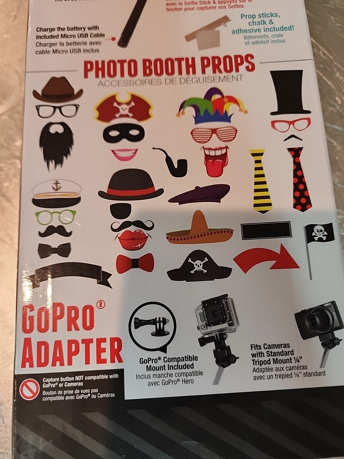 Selfie Bluetooth Stick - Party Photo Booth Kit 30 Props | eBay