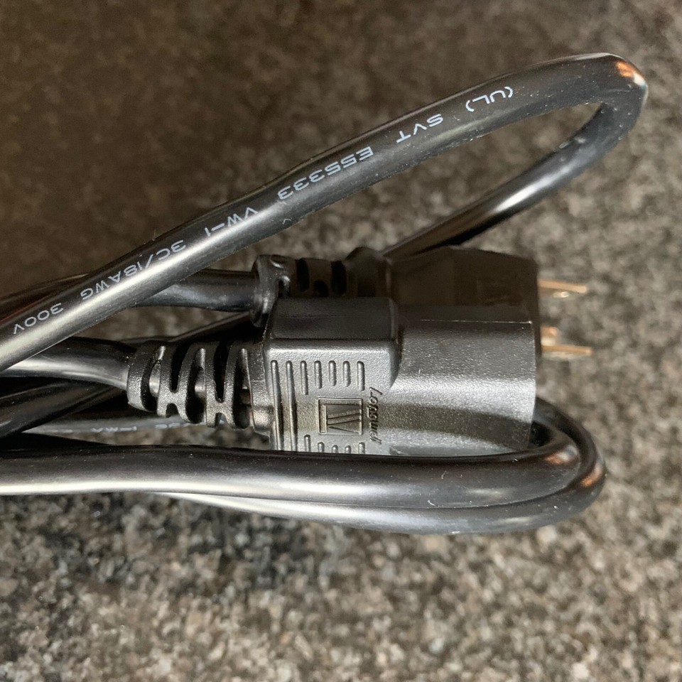 Longwell Black Power Cord Cable Connector 300V E55349 209 10A 126V LB ...