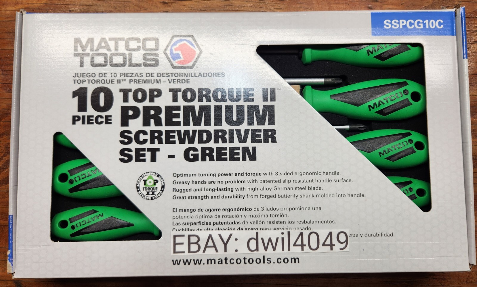 Matco+Tools+10+PC+Premium+Top+Torque+II+Screwdriver+Set+SSPCG10C for ...