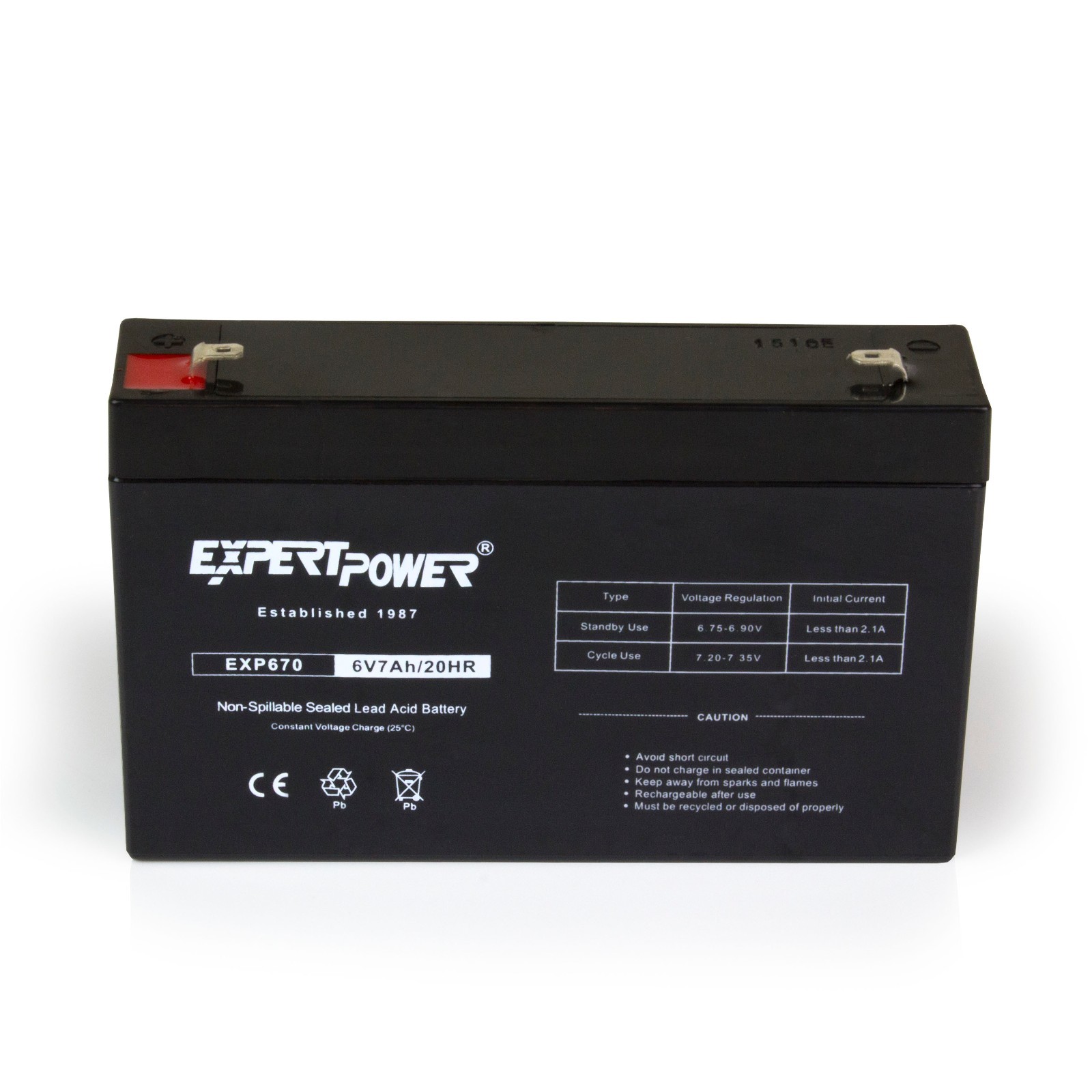 UB670 6V 7AH AGM SLA Replacement for 7.2AH CF6V7 PE6V7.2F1 SLA0925 ...