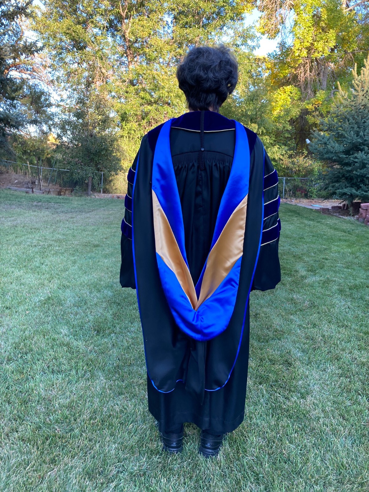 3 Piece Set - PhD Graduation Regalia - Black and Blu… - Gem