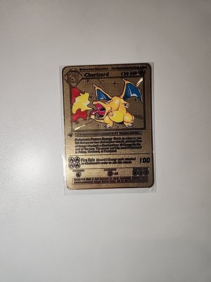 Charizard 1st Edition Gold Metal Card Classic Pokémon | eBay