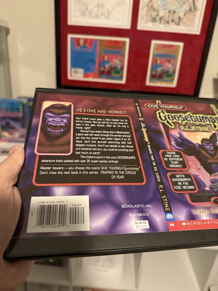 Goosebumps Cover Sample Proof PRODUCTION USED BLACK SPINE Signed By ...