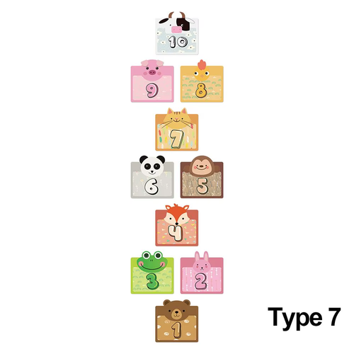 Cartoon Number Grids Hopscotch Game Floor Stickers Parent-Child Gift ...