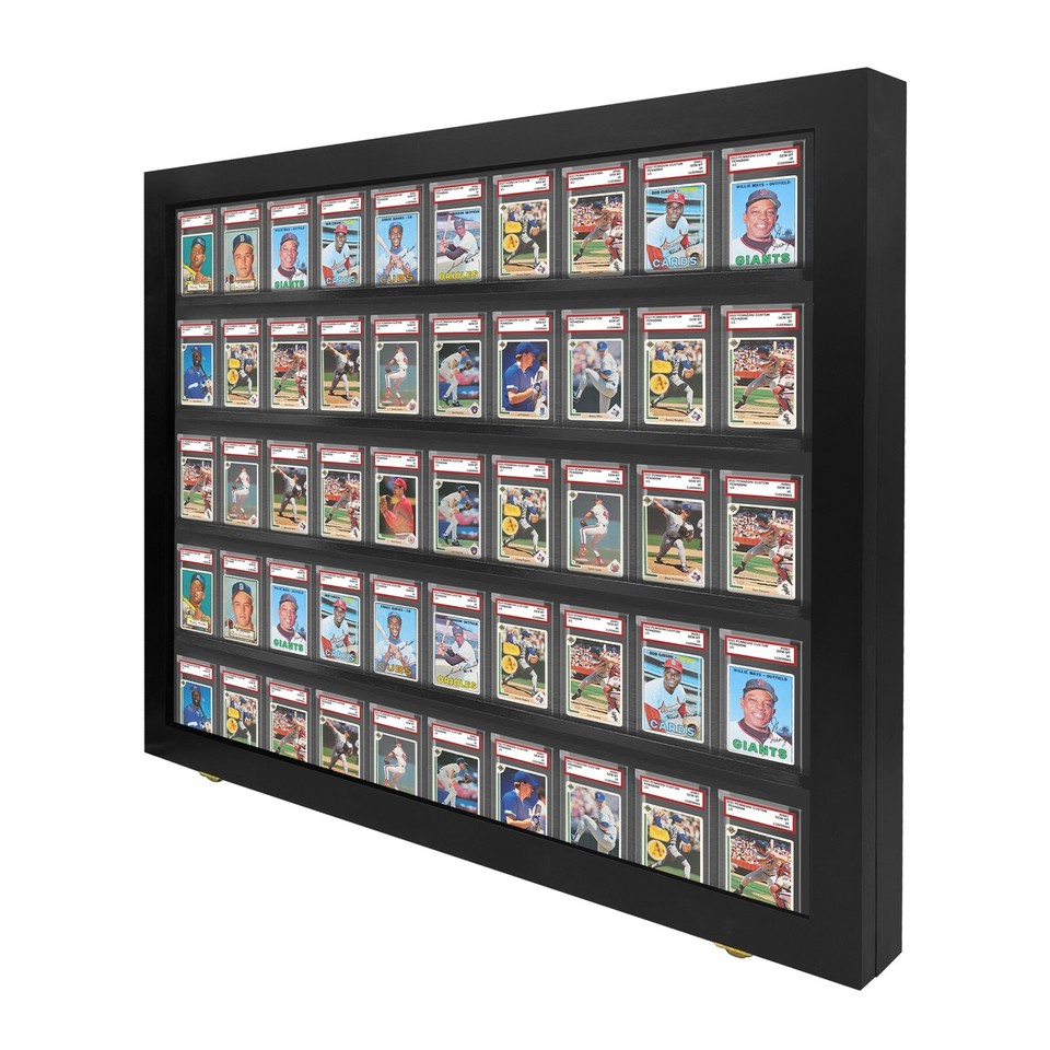 50 Graded Baseball Card Display Case - Fits PSA, Beckett Cards, Deep ...