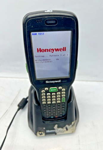HONEYWELL 6500LP DOLPHIN 6500 BARCODE SCANNER 52 KEY KEYPAD W/ HOMEBASE ...