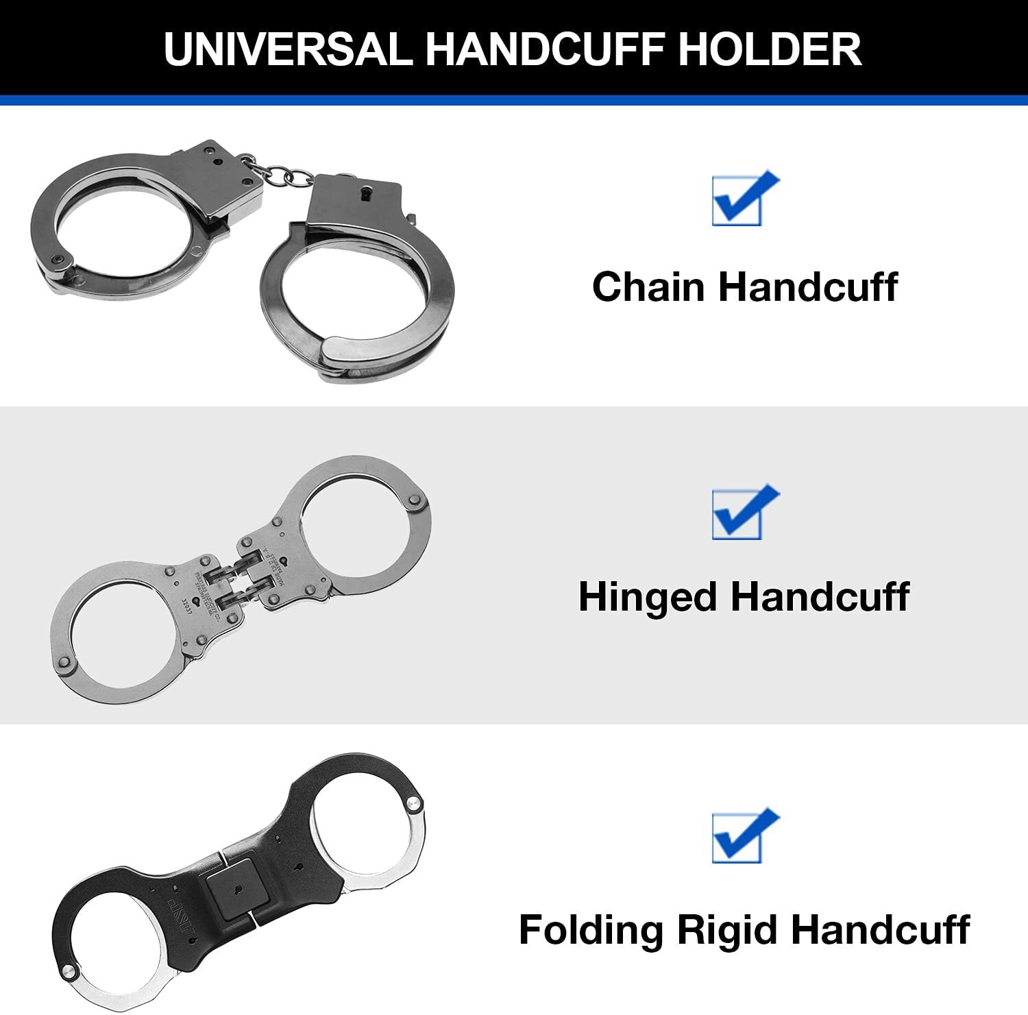 Kydex Handcuff Case Fit ASP Handcuffs & Hinged Handcuffs & Chain ...