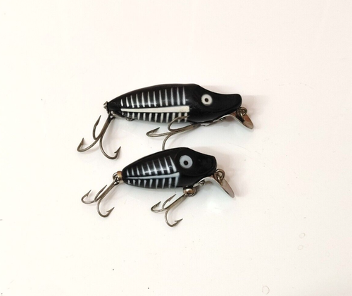 (2) Vintage Heddon River Runt & Midget Digit Crankbait Fishing Lures ...