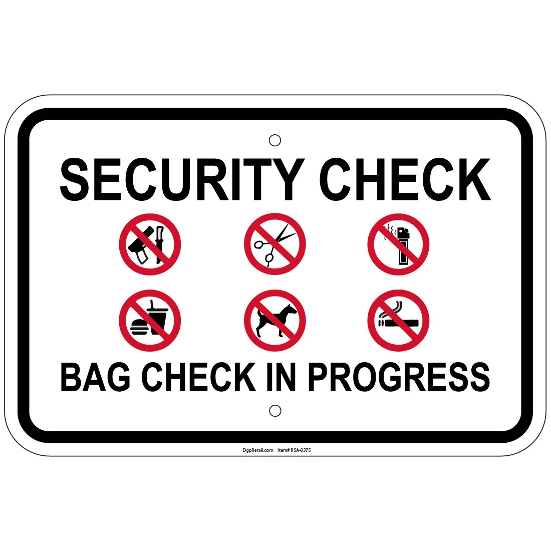 Baggage Check In Sign