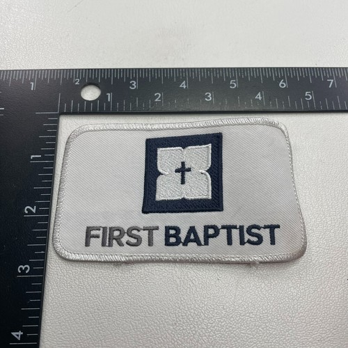 Vintage FIRST BAPTIST Church Advertising Patch 39MU | eBay