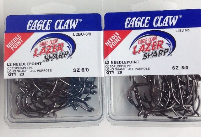 Snapper Hooks Eagle Claw Octopus 5/0 29pcs 6/0 23 Pcs for sale online ...