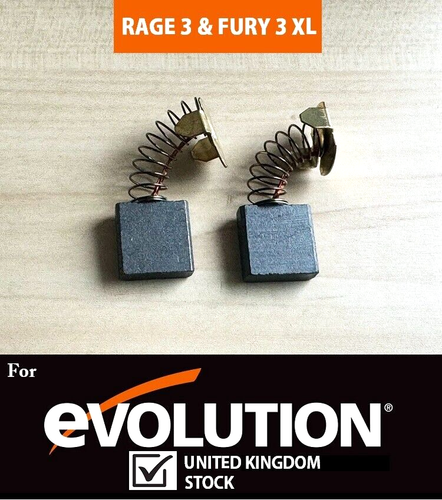 2pcs Carbon Brushes for Evolution RAGE 3 & FURY 3 XL 255mm Sliding ...