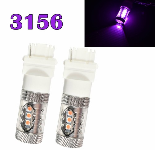 T25 3156 3456 4156 80W LED Purple Bulb Reverse Backup Light Lamp M1 ...