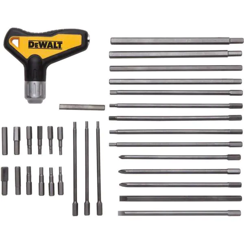 Ratcheting T Handle Set Allen Wrench Hex Key Metric Tool Kit SAE (31 ...