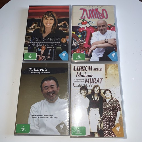 cooking dvds x 4 Food Safari Maeve O ‘ Meara , Zumbo , Tetsuya & Madame ...