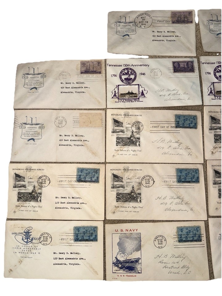 Vintage 1940s–1950s US Navy & Armed Forces First Day Covers FDC Lot ...
