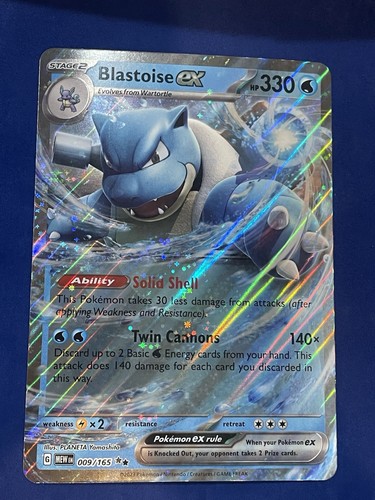 Pokémon 151 Blastoise EX Large JUMBO card from Blooming Waters Promo ...