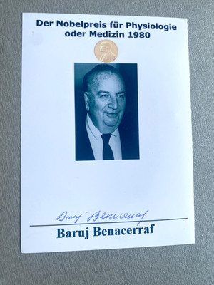BARUJ BENACERRAF (†2011) Nobelpreis Medizin 1980 signed Foto 10x13 ...