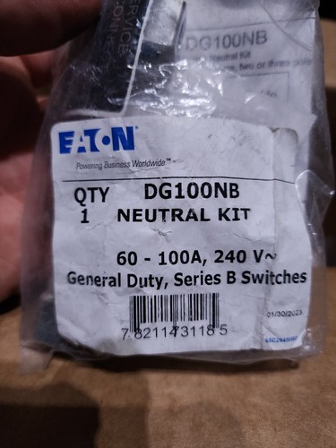 EATON DG100NB Neutral Kit,120/240VAC,60-100A 34 New Sealed LOT | eBay