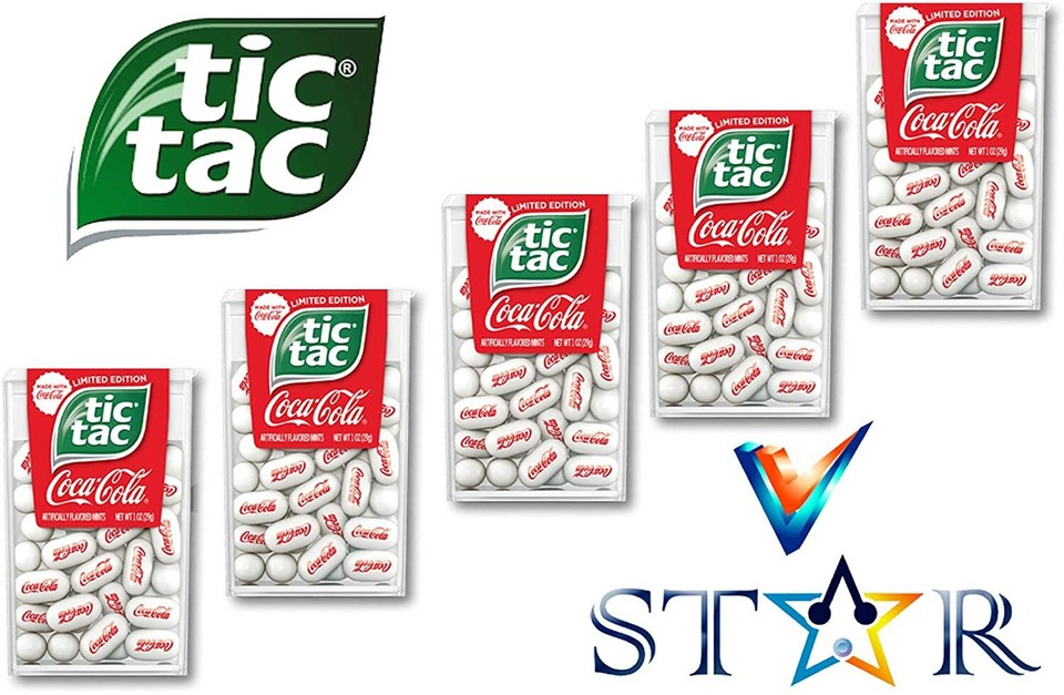 Tic Tac Variety Flavours Sweets 5 x 18g Lime,Orange, Mint,Fruit,Cherry ...