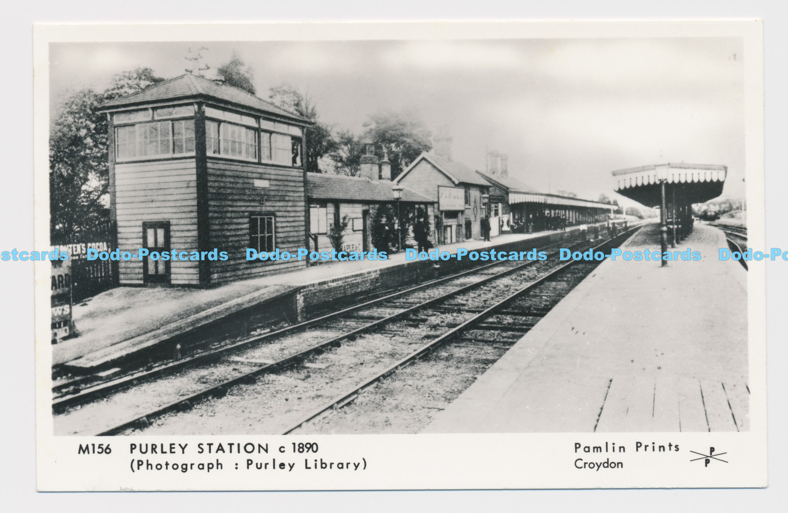 C006380 M156. Purley Station c. 1890. Purley Library. Pamlin Prints. RP ...