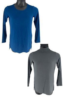 Susan Graver Modern Essentials Reg Tunics Cosmic/Pewter - Set of 2 | eBay