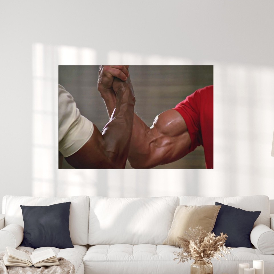 Predator Movie Handshake Arnold Schwarzenegger 1980s Film Wall Art ...