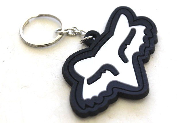 Rubber Key Chain Key Chain Ring White Dirt Bike Motorcycle ATV QUAD I ...