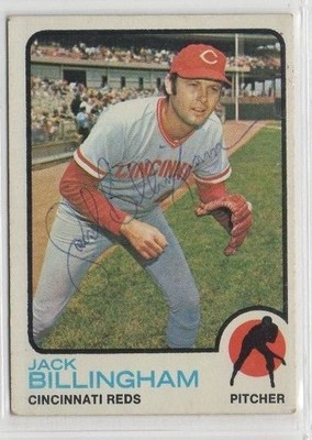 Jack Billingham 1973 Topps signed auto autographed card Cincinnati Reds ...