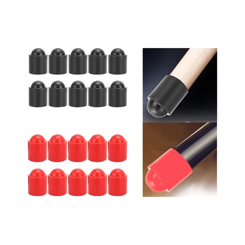 10x Snooker Tip Cover Billiards Cues Stick Protection Hat Pool Cue Tip ...