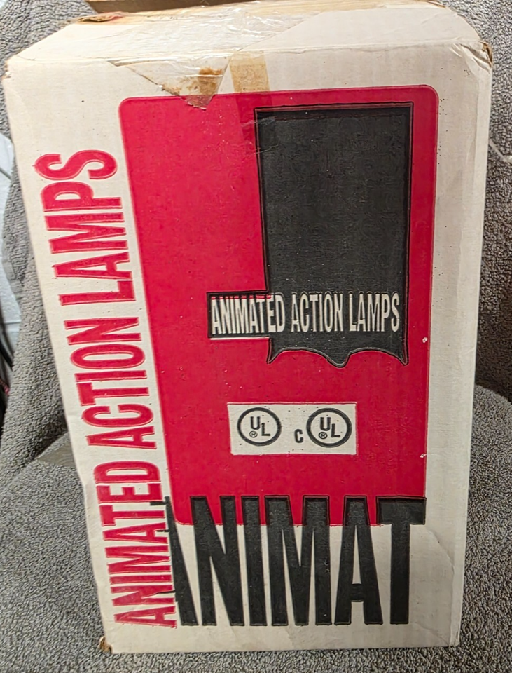 Vintage Animated Action Lamp OVAL Motion Steam Engine Lamp w Original ...