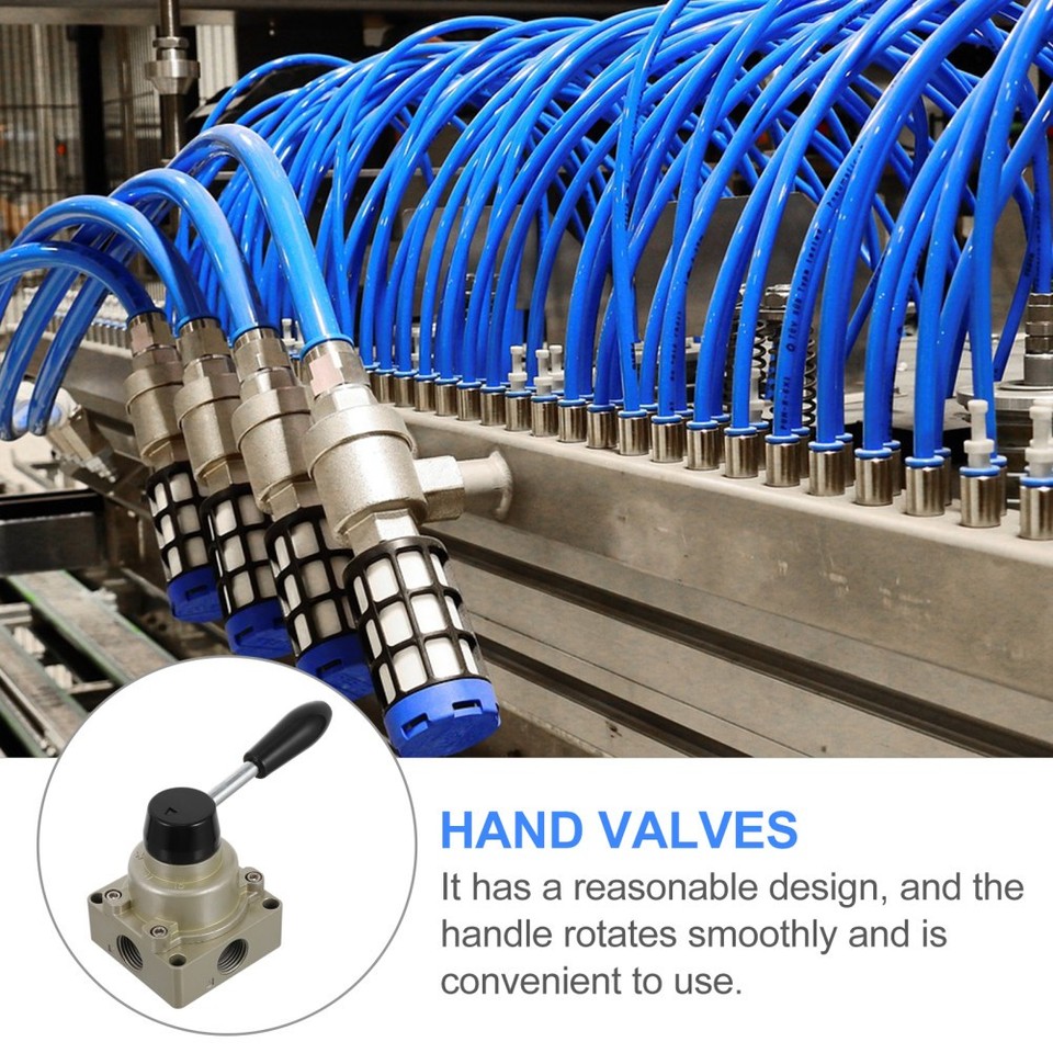 Directional Valve Air Flow Control Hand Valves Rotary Lever 4 Ways ...