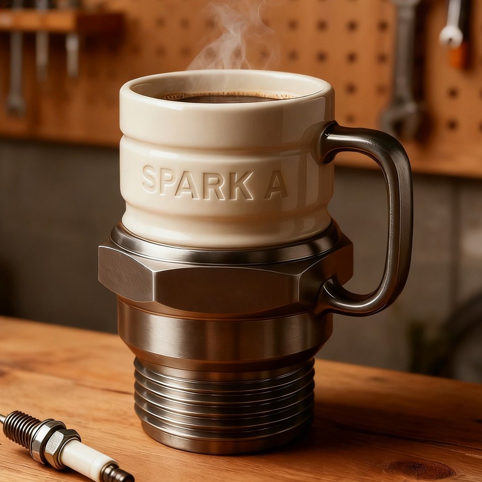 Spark Plug Mug, Engine Spark Plug Design, Novelty Coffee Mug Exquisite ...
