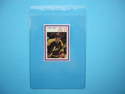 1970/71 ESSO POWER PLAYERS NHL HOCKEY STAMP CARD GARY SMITH SHARP+ 70/ ...