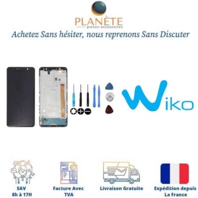 Ecran Complet LCD et Vitre tactile Noir Sur Châssis Pour Wiko View Lite ...