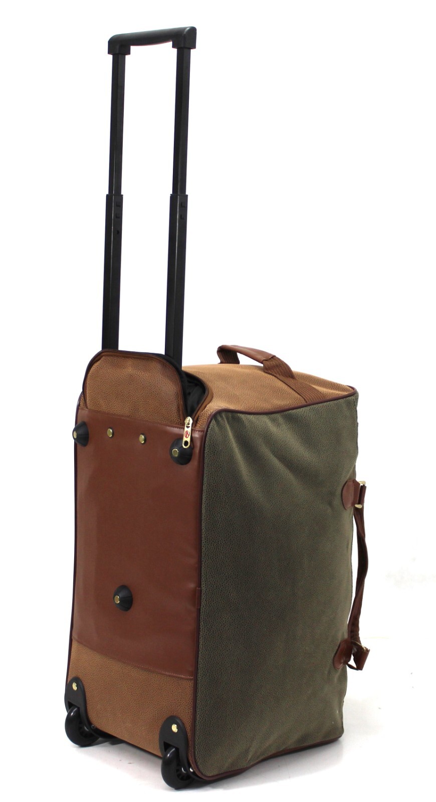 19" Faux Suede Luggage Wheeled Holdall Trolley Suitcase Duffle Travel ...