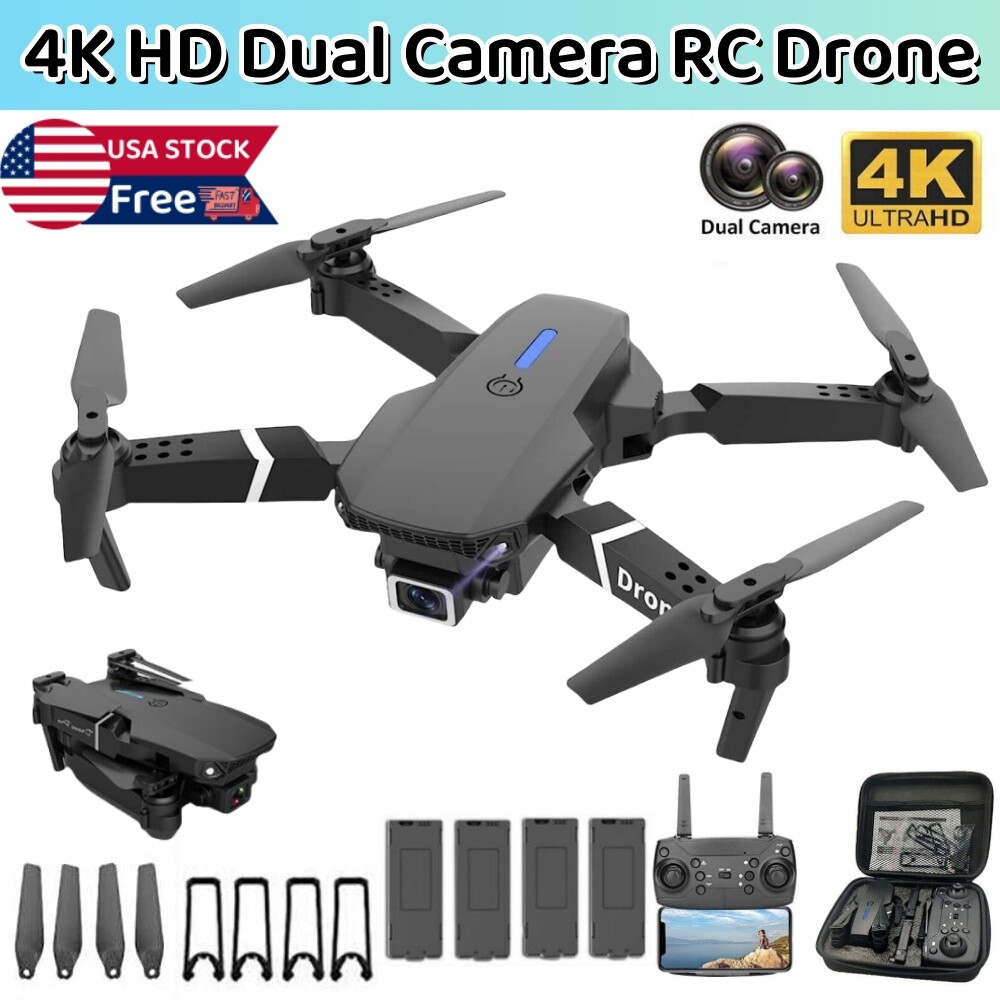 2025 New RC Drone With 4K HD Dual Camera WiFi FPV Foldable Quadcopter ...