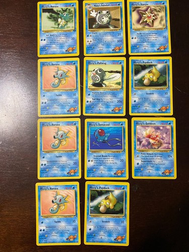 Lot of 11 Authentic Misty's Pokemon Trading Cards | eBay