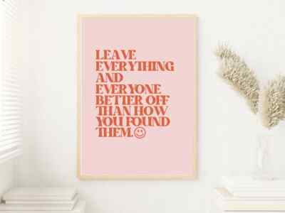 Pink Red Retro Positive Affirmation Poster Premium Quality Choose your ...