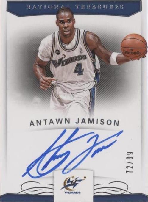 2017-18 Panini National Treasures - Signatures Antawn Jamison #S-AJM ...