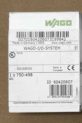 NEW WAGO analog input module 750-498 | eBay